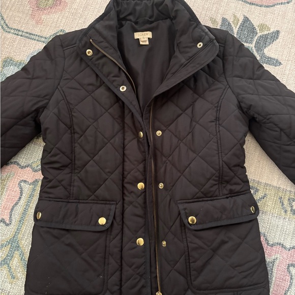J. Crew | Jackets & Coats | J Crew Black Quilted Utility Jacket | Poshmark